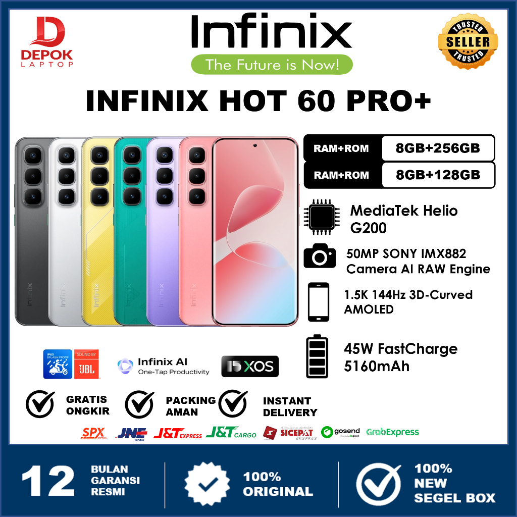 Jual [ READY ] Infinix HOT 60 Pro Plus 8/256GB | 1.5K 144Hz 3D-Curved ...