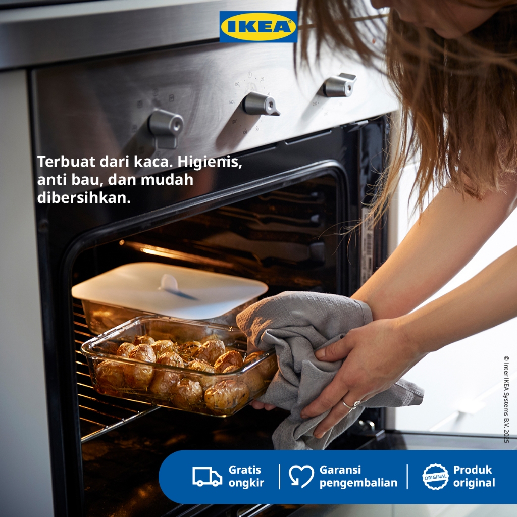 Jual IKEA 365+ Wadah Makanan / Kotak Makan Persegi Panjang Bahan Kaca ...