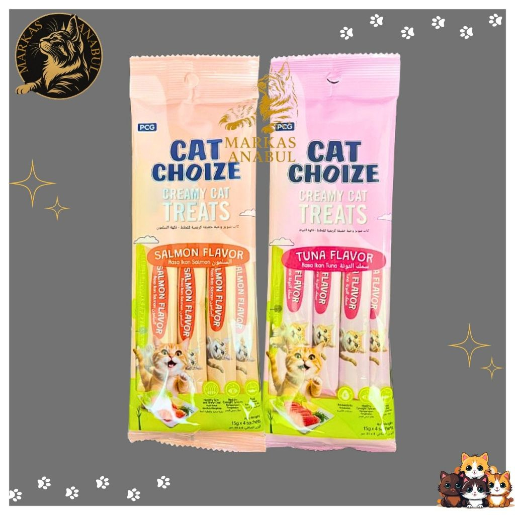 Jual [CREAMY] CAT CHOIZE WET CAT SNACK 1 PACK (15GR X 4PCS) - Snack ...