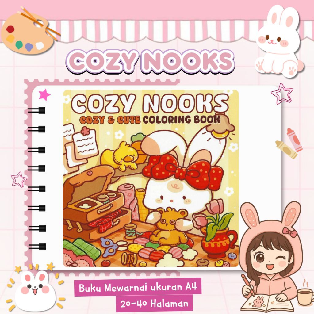 Jual Cozy Nooks Buku mewarnai, coloring book, adult coloring book ...