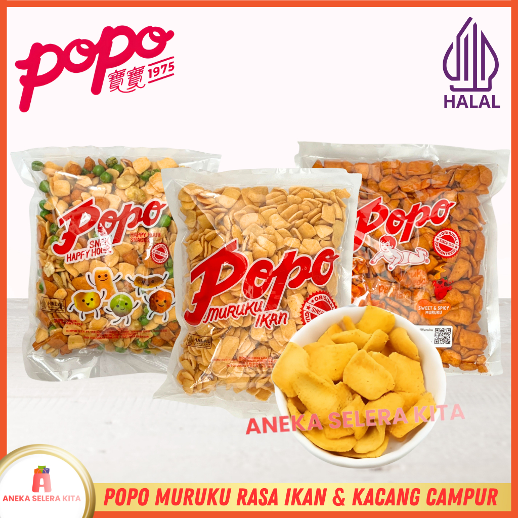 Jual Popo Muruku Snack Ikan Malaysia Varian Sweet Spicy & Happy Hour ...