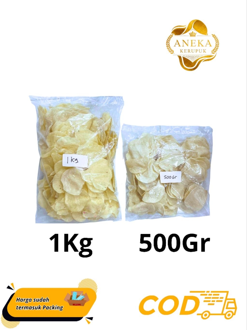 Jual KERUPUK MENTAH KENTANG/KERIPIK KENTANG BESAR/JUMBO/LEBAR RASA ...