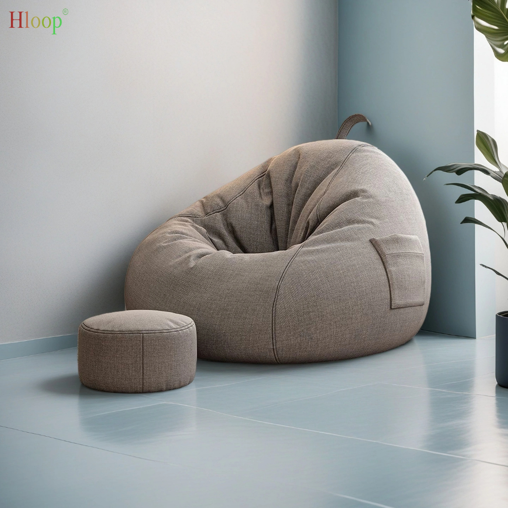 Jual HLOOP NewRoundComfy 2IN1 BeanBag - Sofa Malas/Sofa beanbag bundar ...