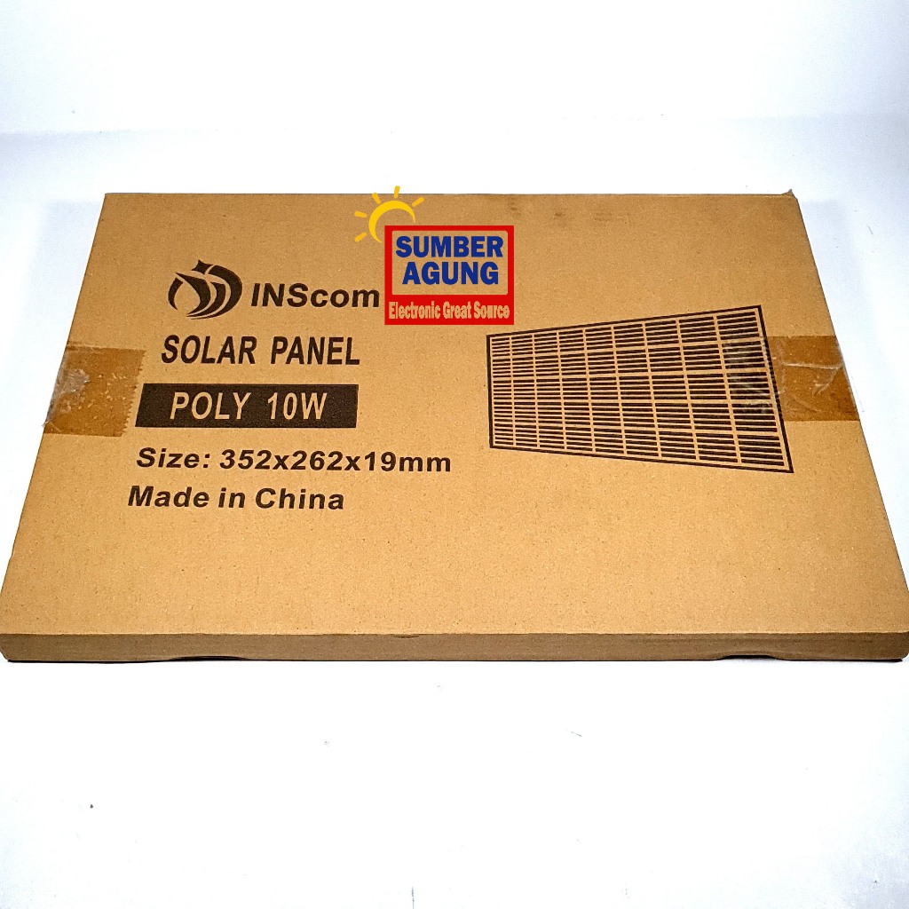 Jual Inscom Solar Panel 10W Poly Papan Panel Surya 10wp Ukuran 35cm x ...