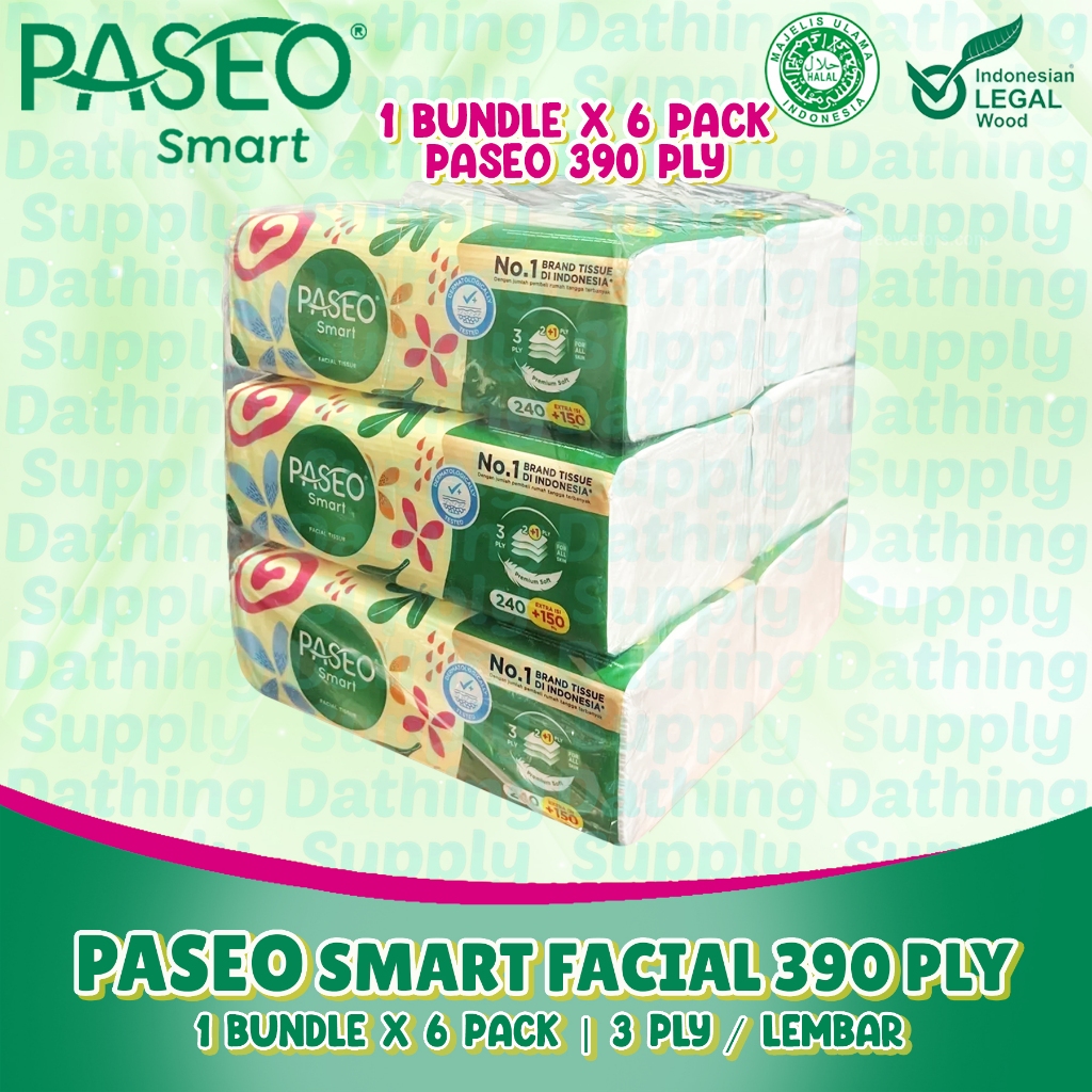 Jual ( 1 BUNDLE ) Tissue Paseo Smart Facial Tisu Bundle Pack 390 Helai ...