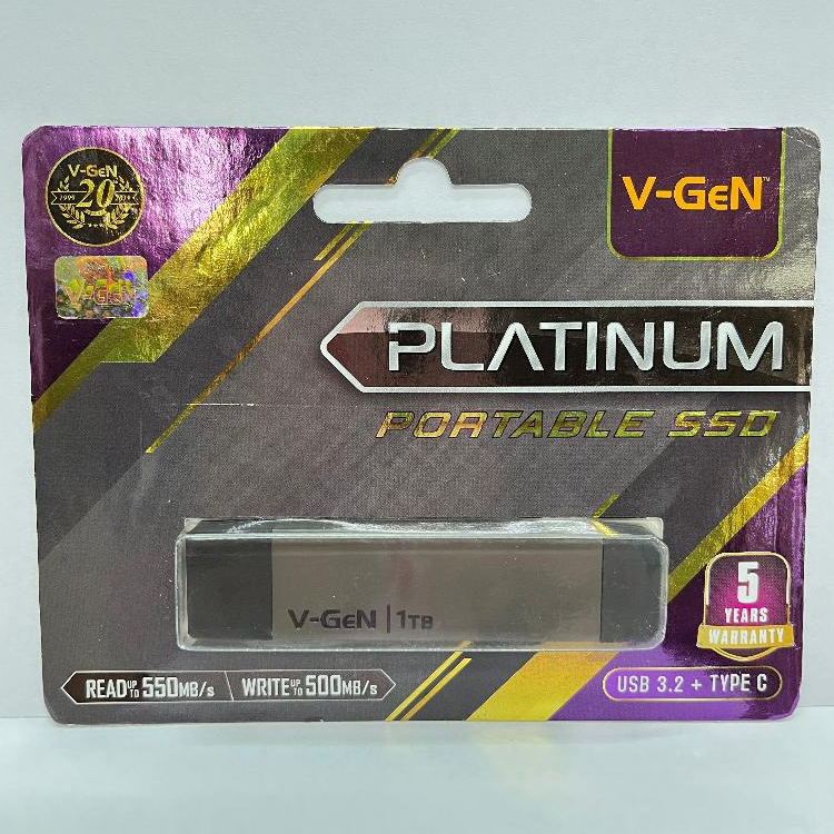 Jual PORTABLE SSD 1TB VGEN PLATINUM Type C USB 3.2 | Shopee Indonesia