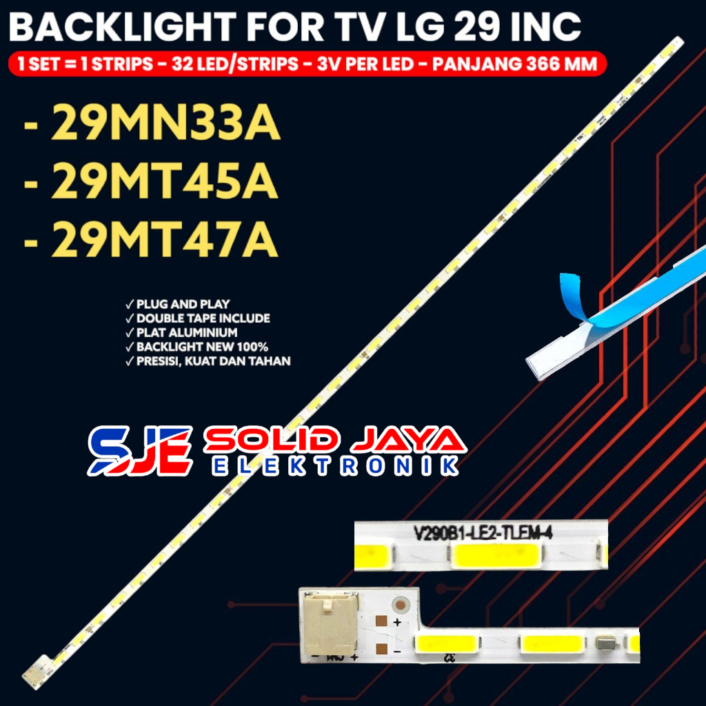 Jual BACKLIGHT TV LED LG 29 INCH 29MN33 29MT45 29MT47 29MN33A 29MT45A 29MT47A V290B1-LE2-TLEM4 ...