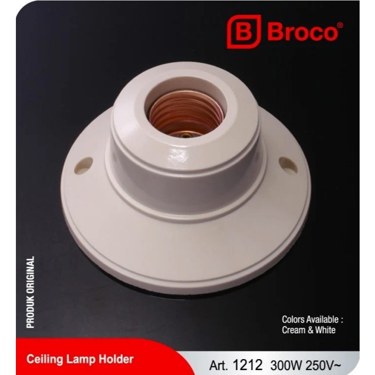 Jual BROCO Fitting / Pitting Lampu Plafon Bulat E27 Tipe 1212 | Shopee ...