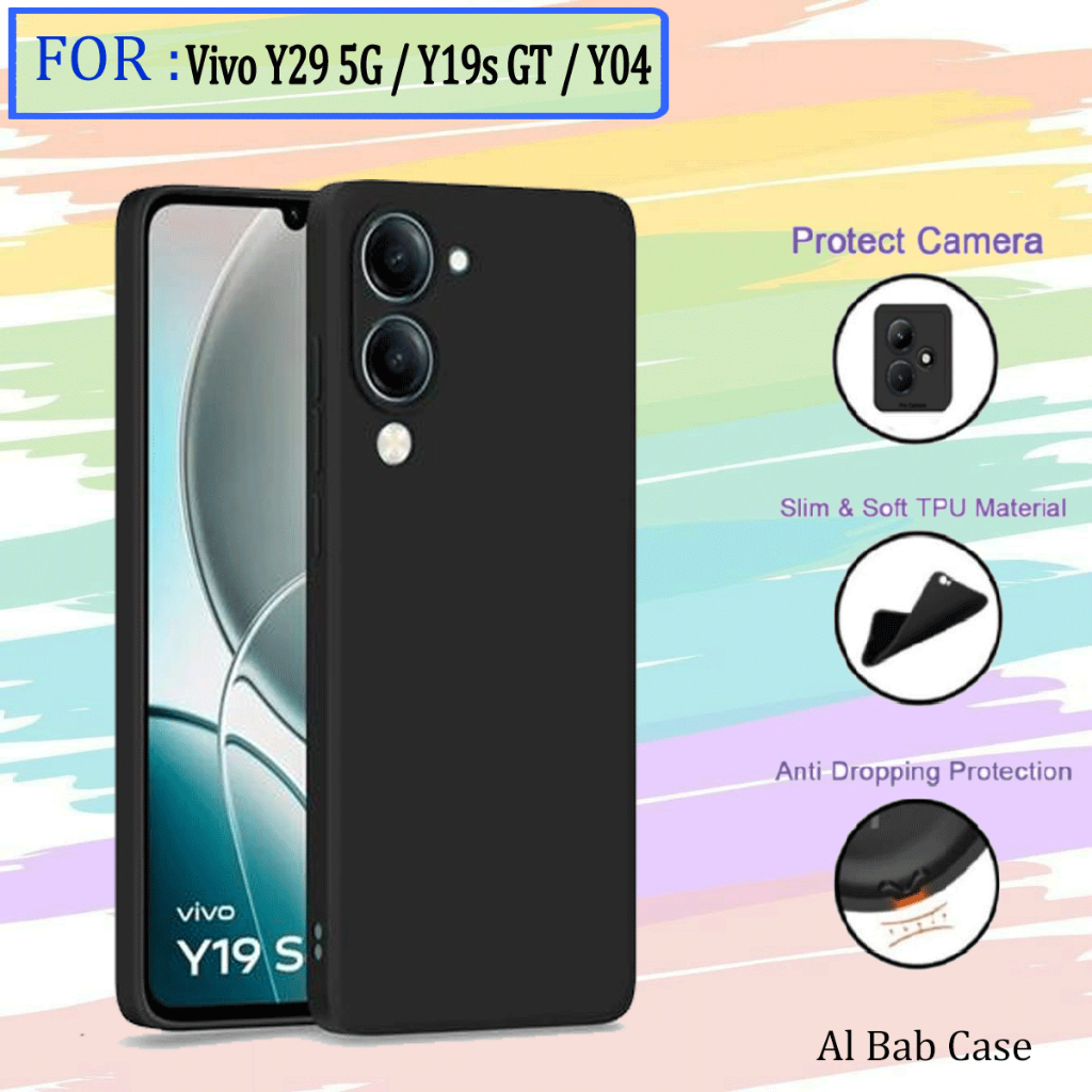 Jual Casing Vivo Y19s GT Y29 5G Y04 Black Matte Ultra Slim Case ...