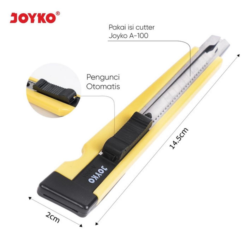 Jual Cutter kecil joyko A-300A 100% Original dengan autolock pengunci ...