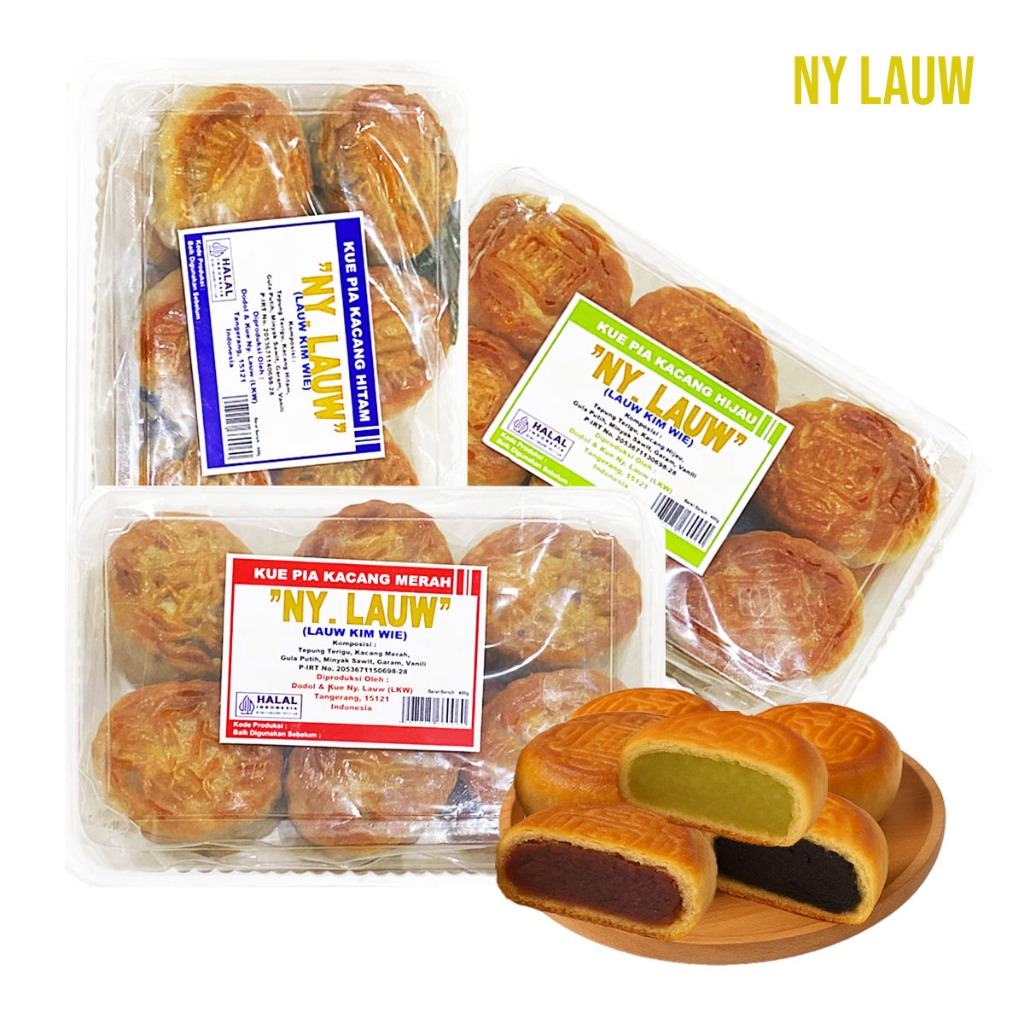 Jual NY Lauw Kue Bakpia Kacang Hijau Pia Kacang Merah Pia Kacang Hitam ...