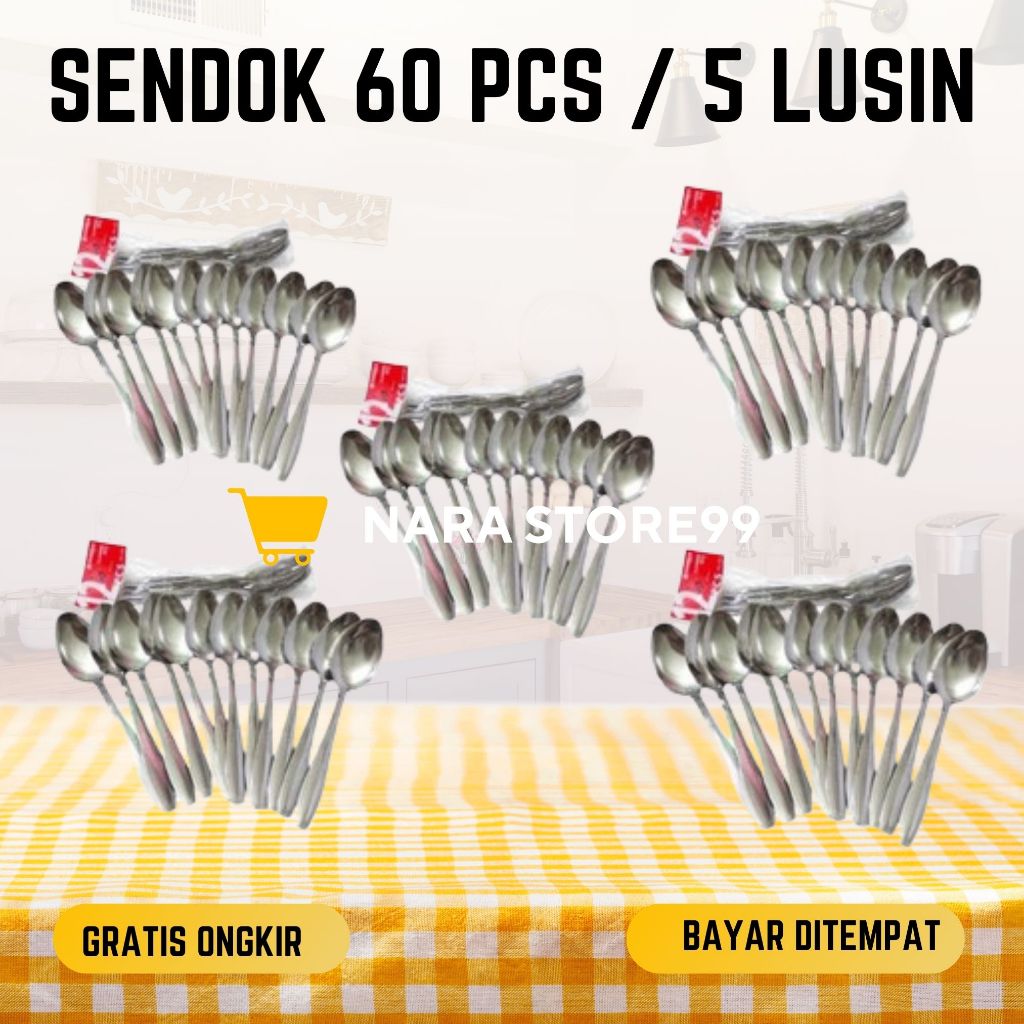 Jual Sendok 5 Lusin 60 pcs / Paket Bundling Sendok 4lusin & Garpu ...