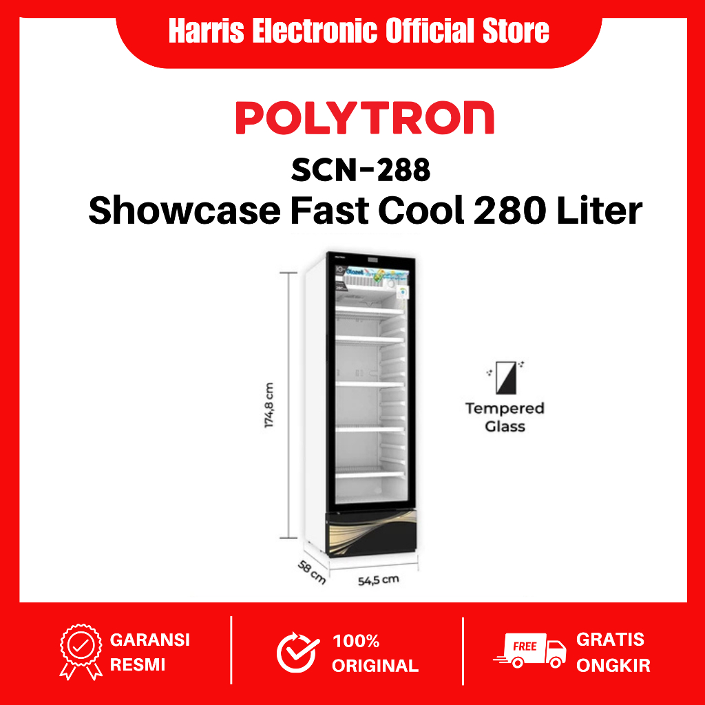 Jual POLYTRON Showcase 280 Liter SCN 288 | Shopee Indonesia
