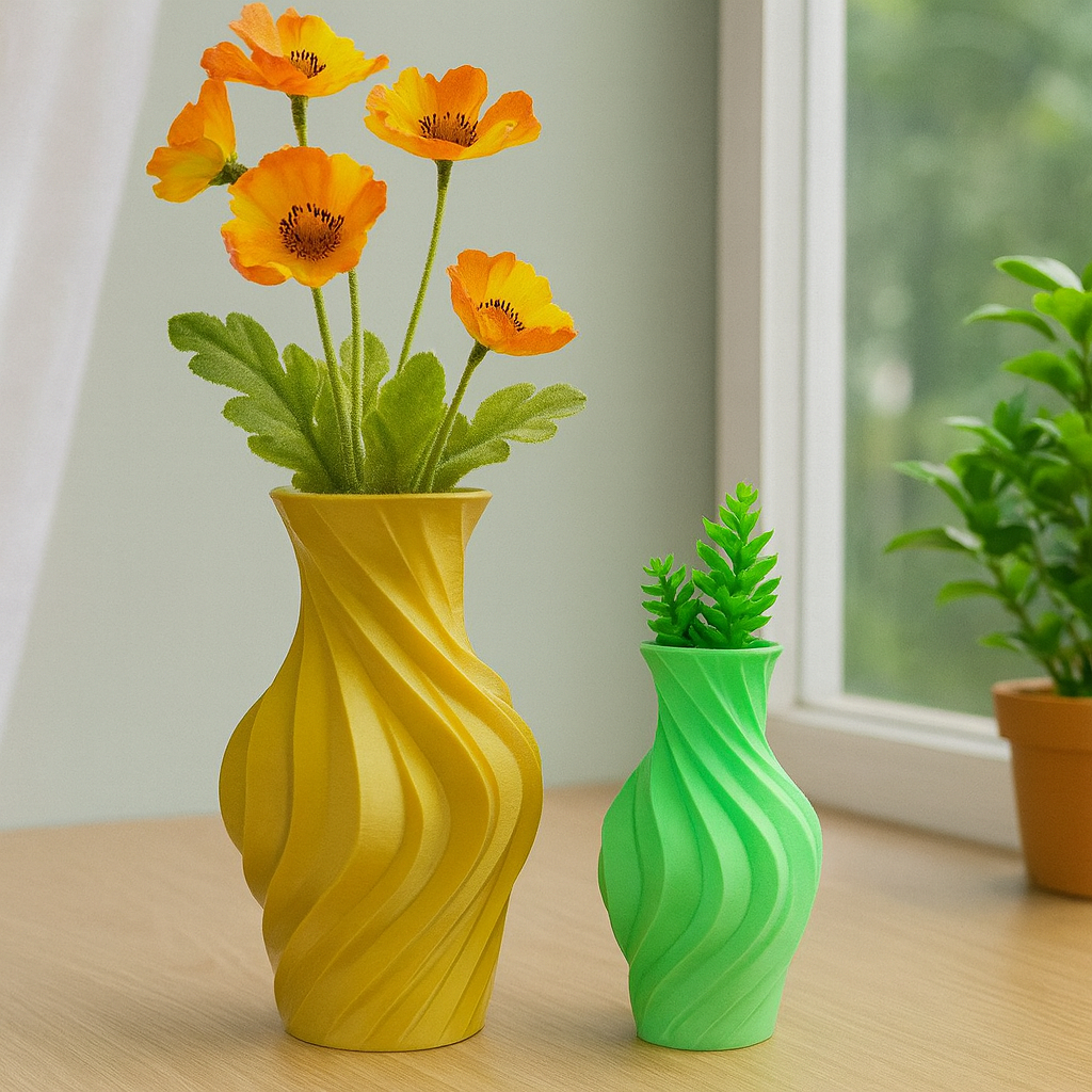 Jual Elegant Helical Flower Plant Vase Vas Bunga PLA Plastic Material ...