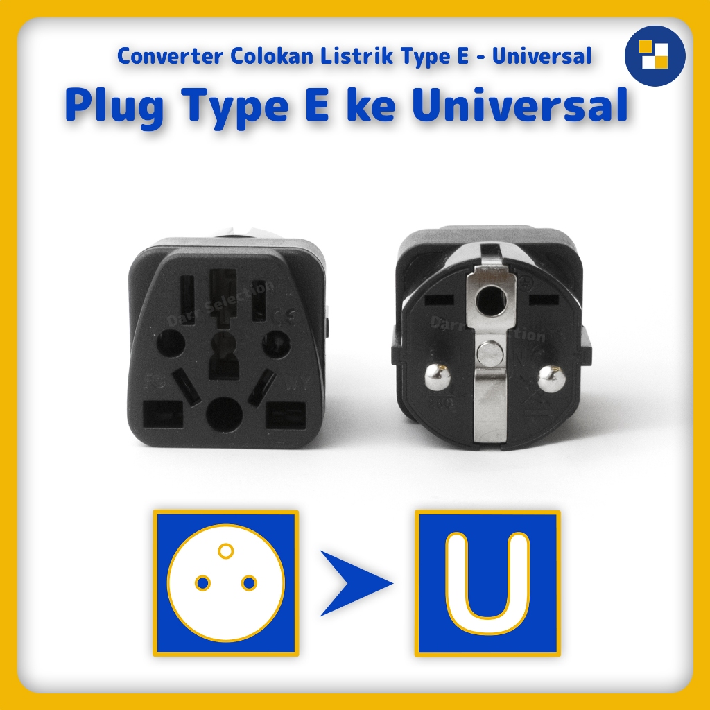 Jual Konverter Colokan Listrik Over Steker Tipe E Ke Universal | Shopee ...