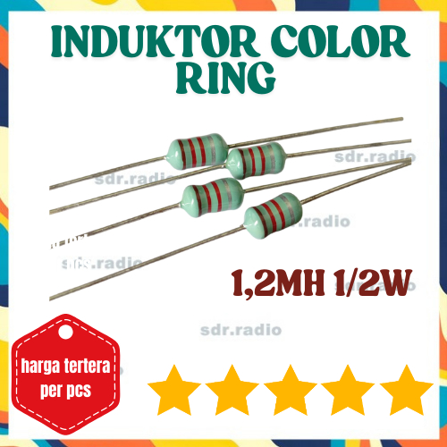 Jual 1.2mH Induktor 0510 1,2mH color ring inductor 1W Axial Color Ring ...