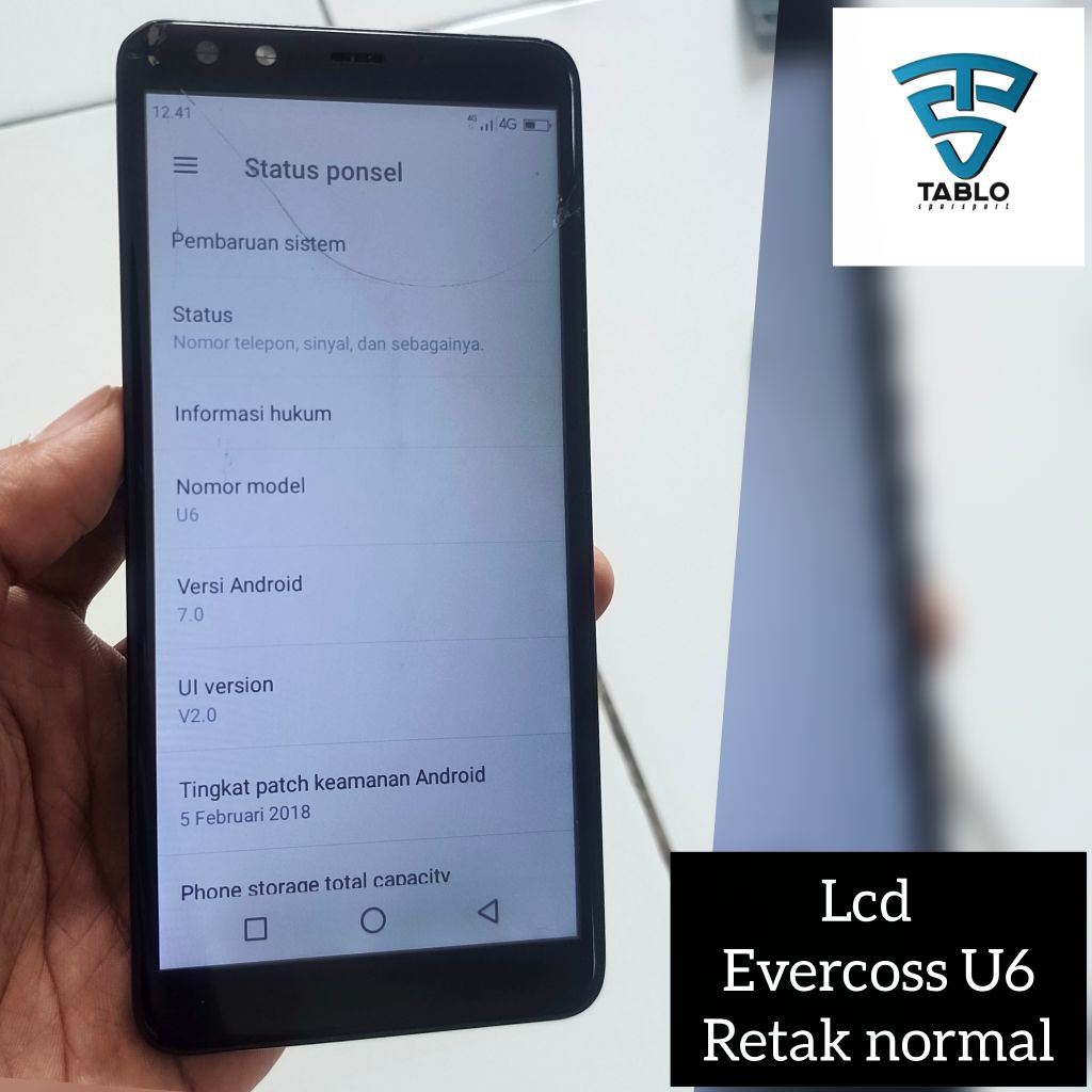 Jual Lcd frame Evercoss U6 original retak normal | Shopee Indonesia