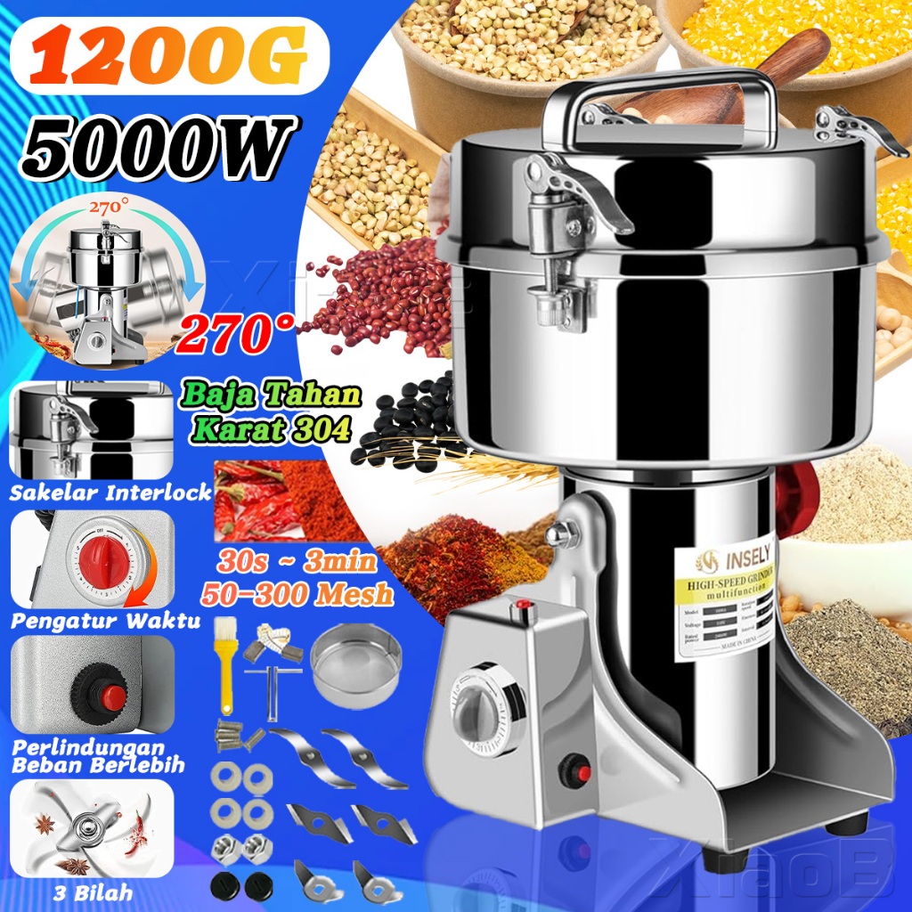 Jual 1200G Kering Powder Grinder Orion Spice Herb Grinder Mesin Giling ...
