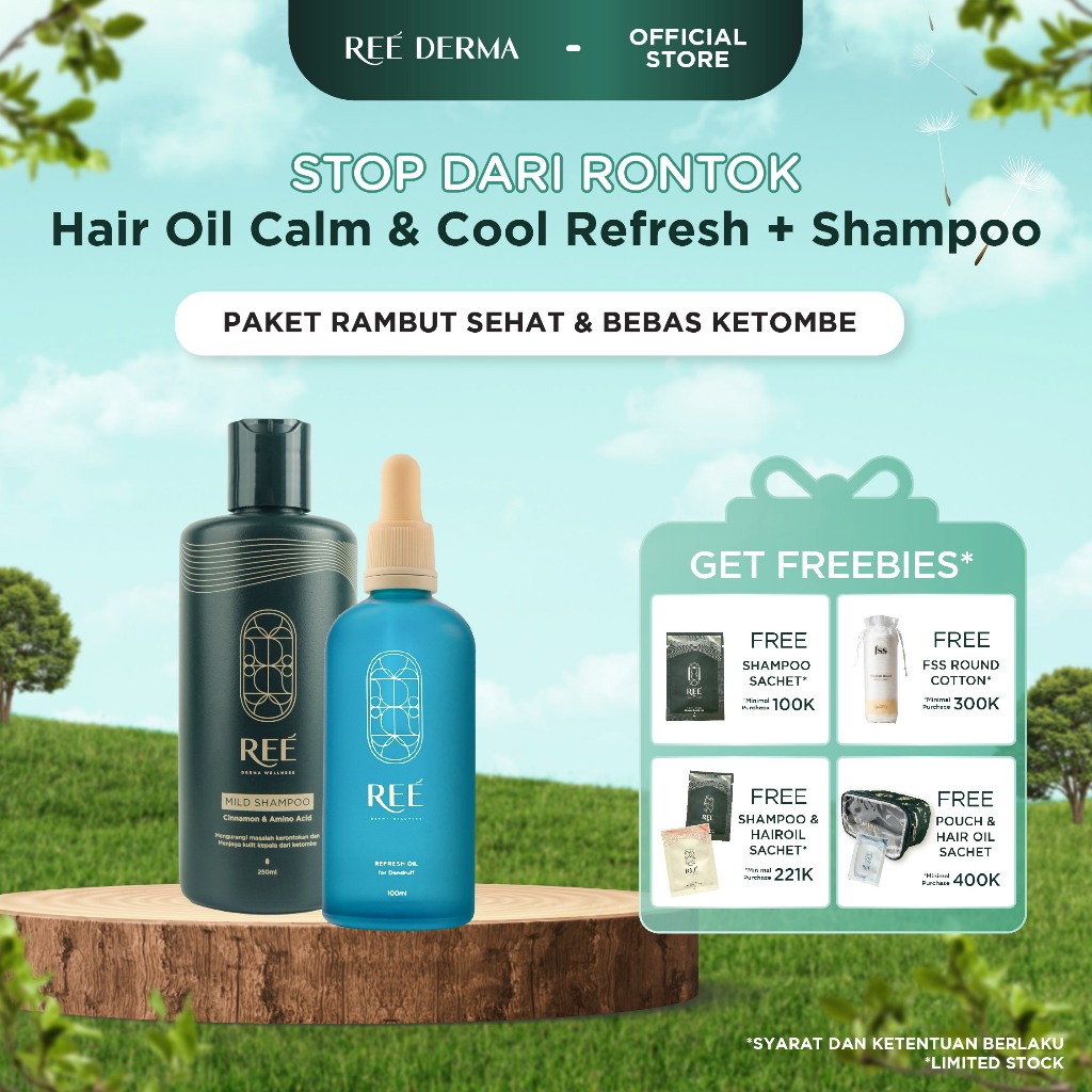 Jual Ree Derma Wellness - Bundle Special Price - Hair Oil Refresh 100ML ...
