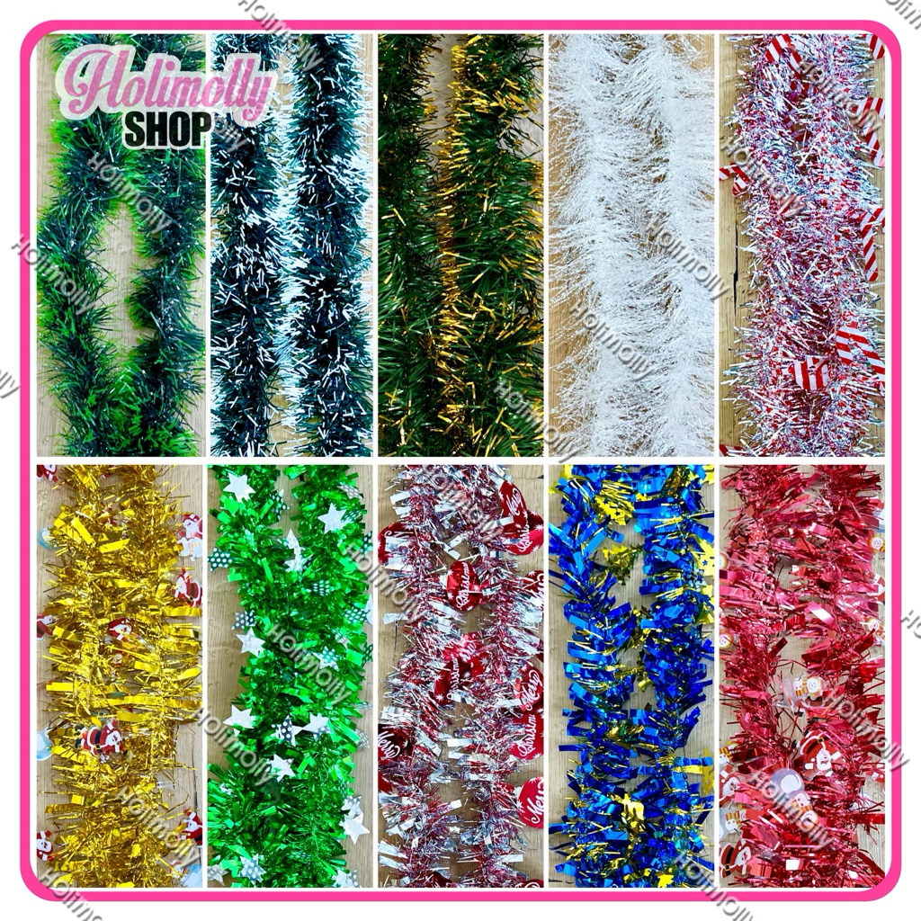 Jual [2 meter] SLINGER POHON NATAL - Hiasan Dekorasi Pohon Natal Tebal ...