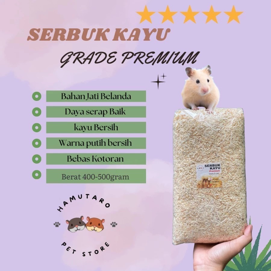 Jual Serabut kayu / Serbuk Kayu Premium 500 gr Natural Bedding bersih ...