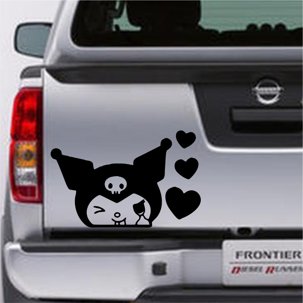 Jual CUTTING STICKER MOBIL KUROMI STIKER BAGASI MOBIL KUROMI CUTE MURAH ...