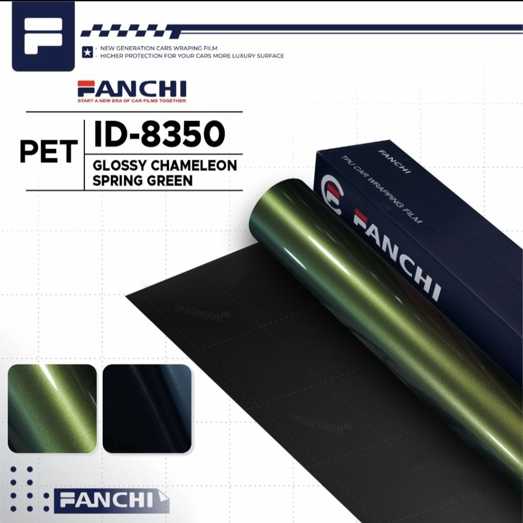 Jual 152CM Sticker FANCHI ID-8350 PET Glossy Chameleon Spring Green PET ...