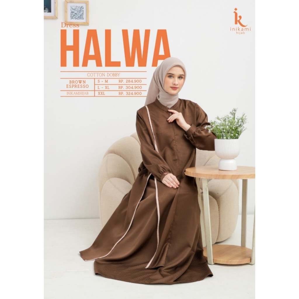 Jual Halwa Dress Inikami Hijab/gamis murah/gamia viral/ Gamis keren ...