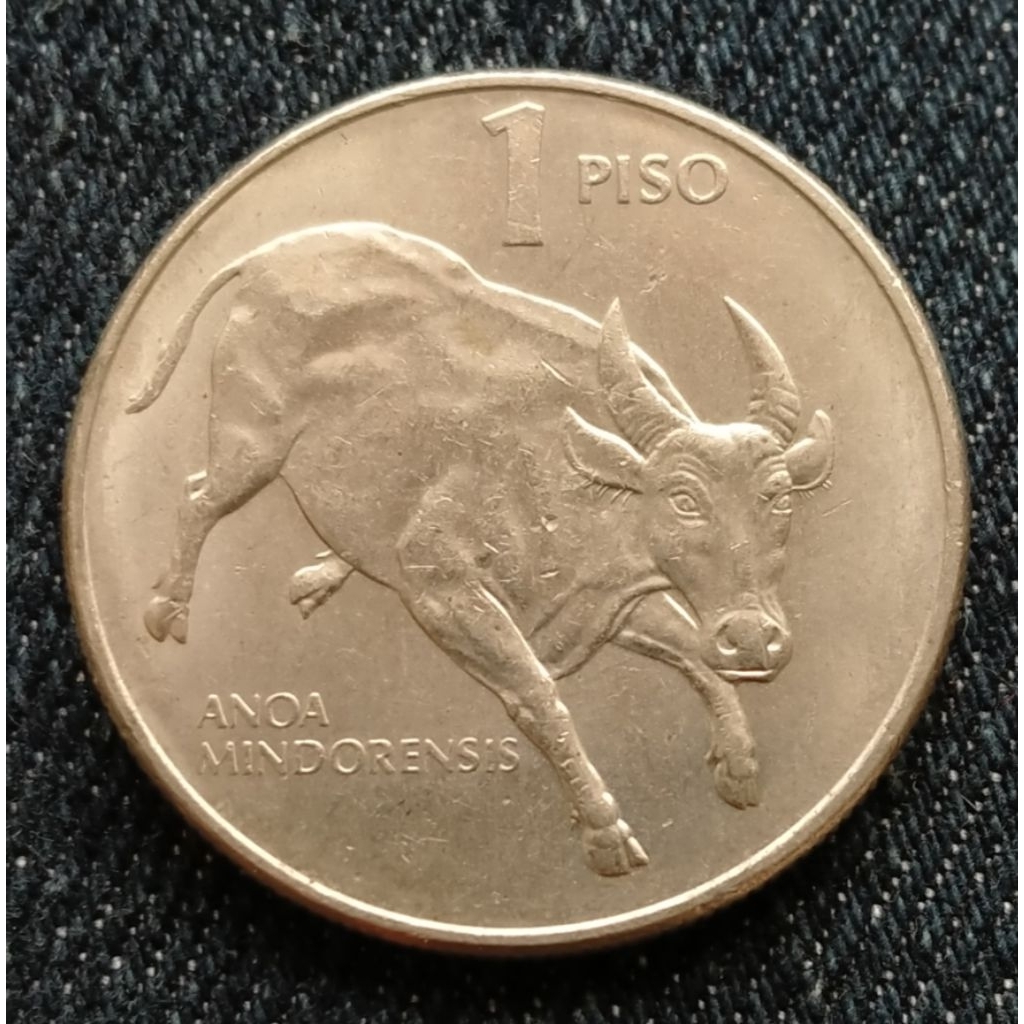 Jual Koin Kuno Filipina 1 Piso sapi hutan tipe ukuran besar 1983-1990 ...
