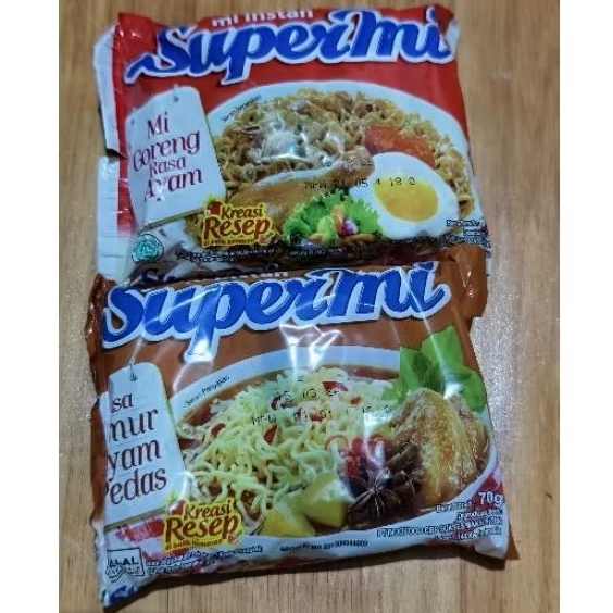 Jual Supermi Goreng Rasa Ayam / Semur Ayam Pedas / Mi Instan Goreng ...