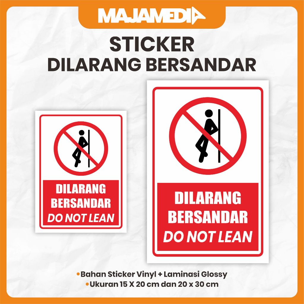 Jual STIKER DILARANG BERSANDAR / DO NOT LEAN | Shopee Indonesia