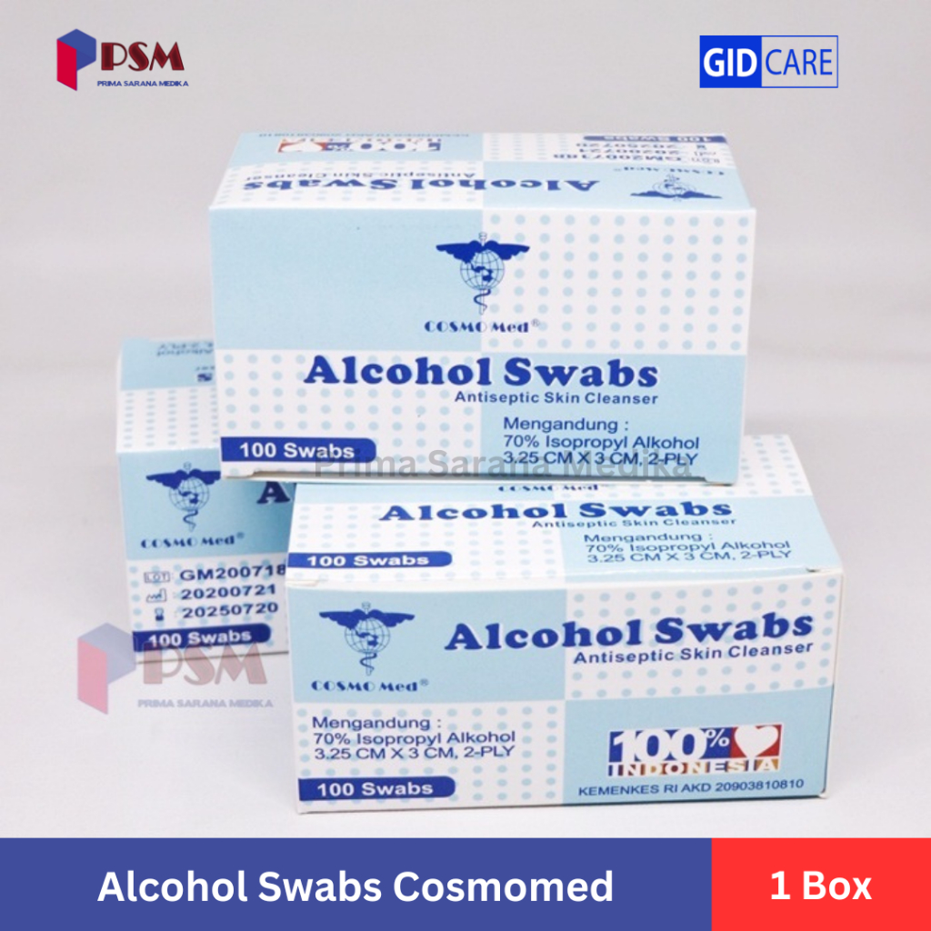 Jual Alcohol Prep Pads Gidcare / Tissue Alkohol Swabs perbox | Shopee ...