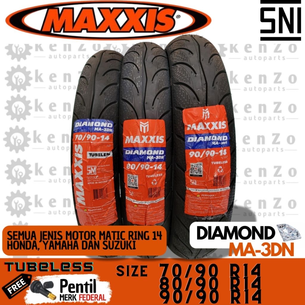 Jual [New Tire] [Tubeless] Ban Maxxis Medium Compound Motor Beat Vario ...