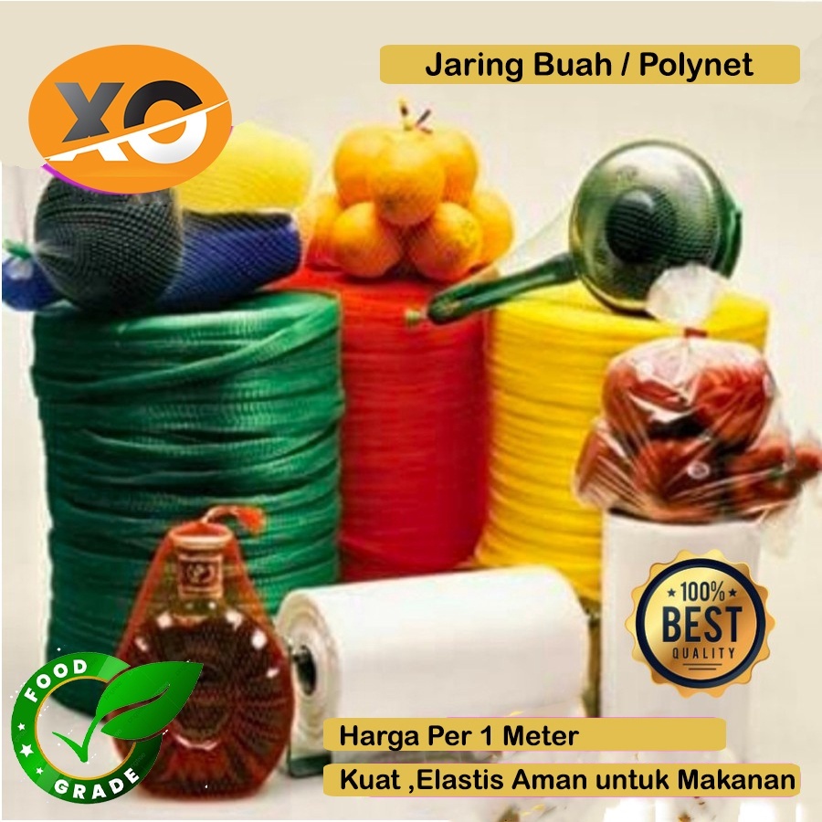 Jual Jaring Buah Sayur Polynet Nilon Klengkeng Waring Rambang Serbaguna ...