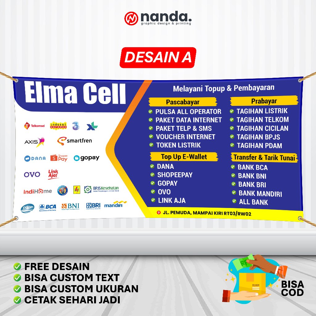 Jual SPANDUK PULSA - BANNER PULSA - SPANDUK KONTER - BANNER KONTER ...