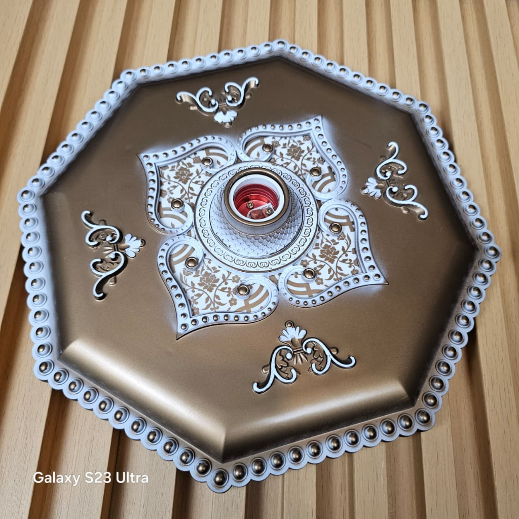 Jual Fitting OrnameN LampU Plafon PVC 30CMX30CM - Fitting Lampu Plafon ...