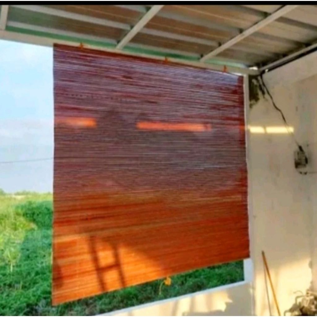 Jual Tirai bambu plitur vernis size lebar 2meter x tinggi 2meter ...
