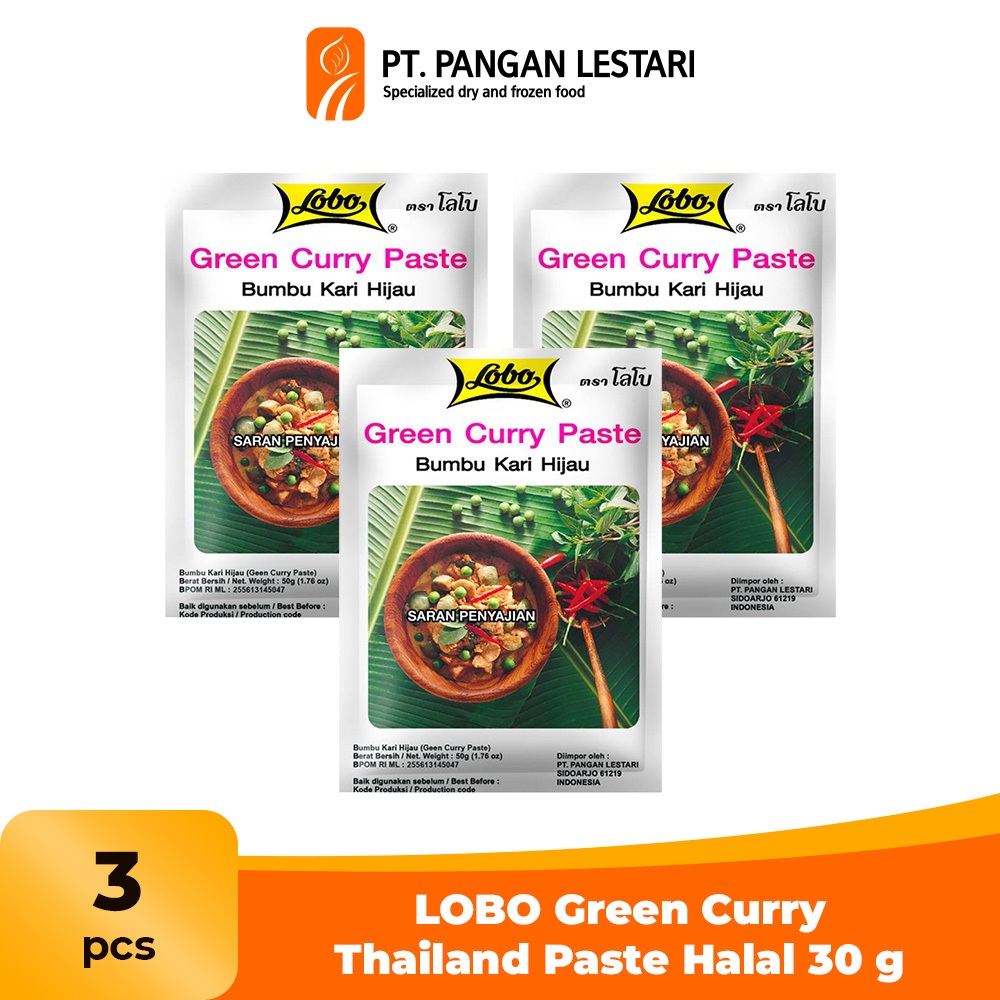 Jual LOBO Curry Thailand Paste 30gr - Green Curry, Red Curry, Tom Yum ...