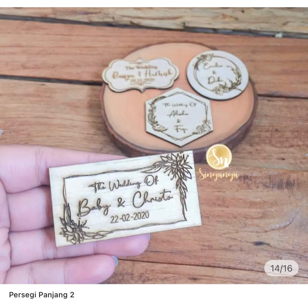 Jual Hiasan Mahar l Name Tag l Tag Nama l Papan nama custom bentuk dan ...