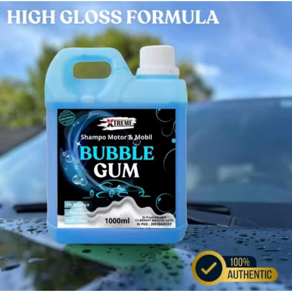 Jual BUBBLE GUM Sampo & Wax Sabun Cuci Motor Mobil Busa Berlimpah 1 ...