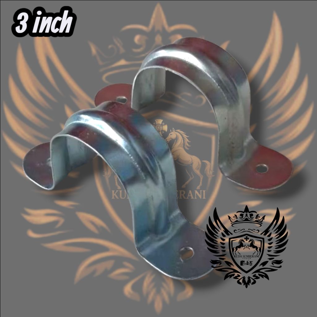 Jual KSL KLEM OMEGA PIPA PVC UKURAN 3 INCH BAHAN GALVANIS TEBAL 0,7MM ...