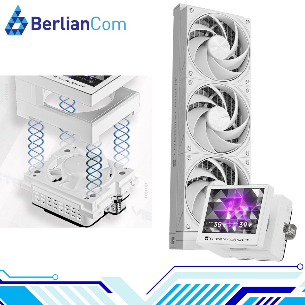 Jual THERMALRIGHT Stream Vision 360 WHITE w/ 3.5" LCD Display & VRM FAN ...