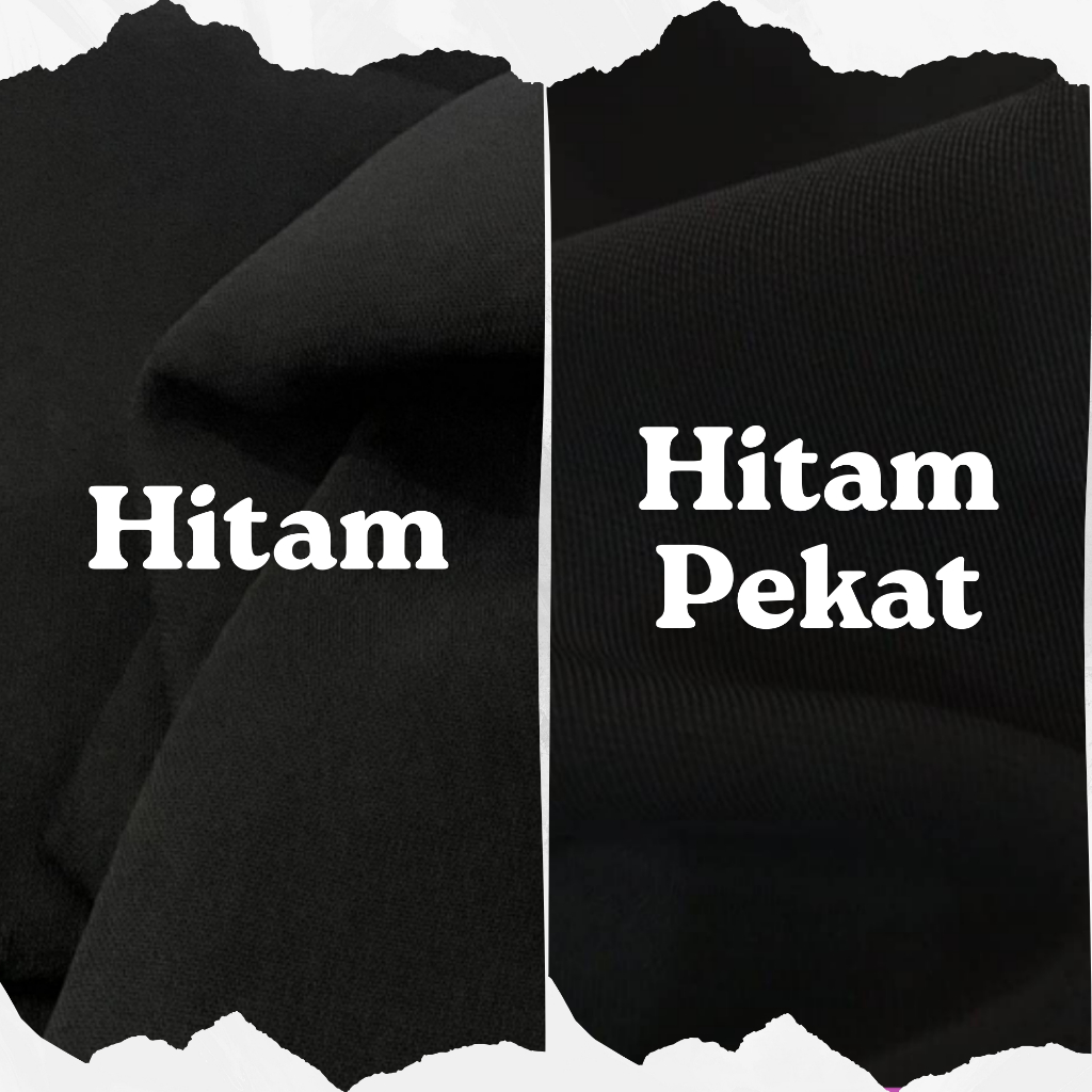 Jual Per50cm Kain Warna Jet Black Hitam Pekat Polos Kain Abaya Umroh ...