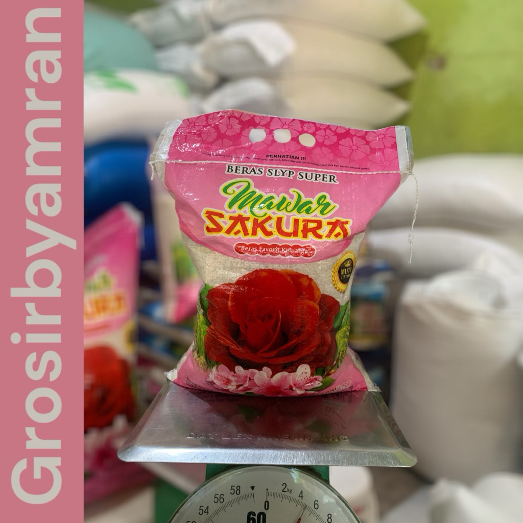 Jual Beras Super slyp Mawar sakura 5 Kg | Shopee Indonesia