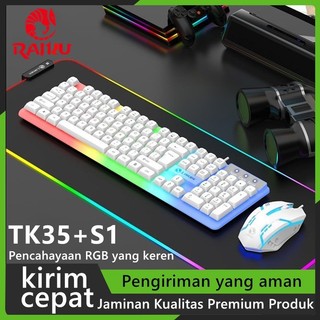 Jual RAIKU Keyboard Gaming RGB LED color Backlit Keyboard Mechanical ...
