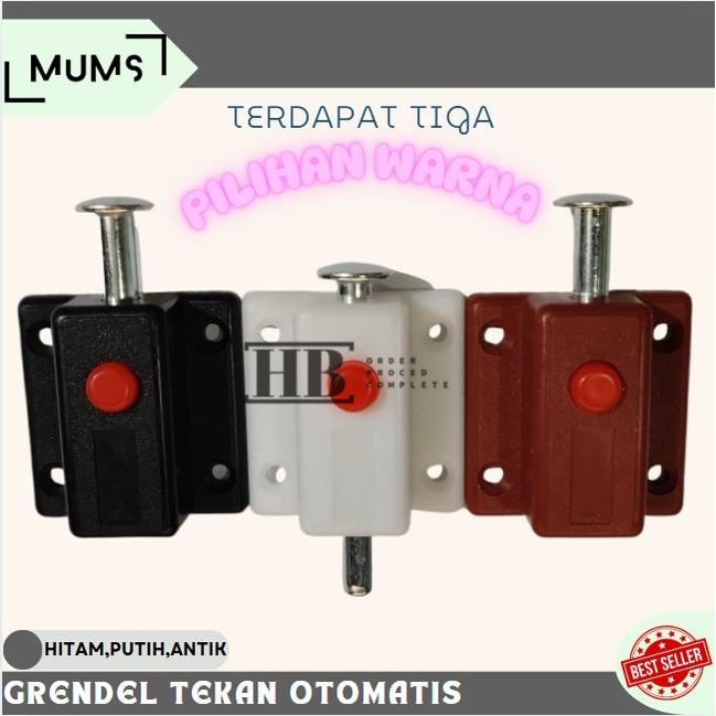 Jual PROMO GROSIR Grendel Tekan Grendel Otomatis Slot Push Lock Tower ...