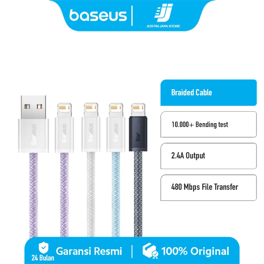 Jual Baseus Kabel Data Iphone Dynamic Kabel Data USB To Ligthning Fast ...