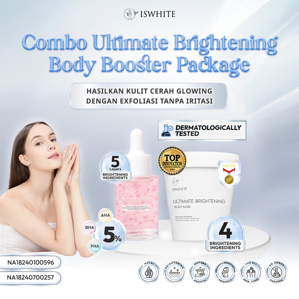 Jual ISWHITE Combo Ultimate Brightening Body Booster Package | Shopee ...
