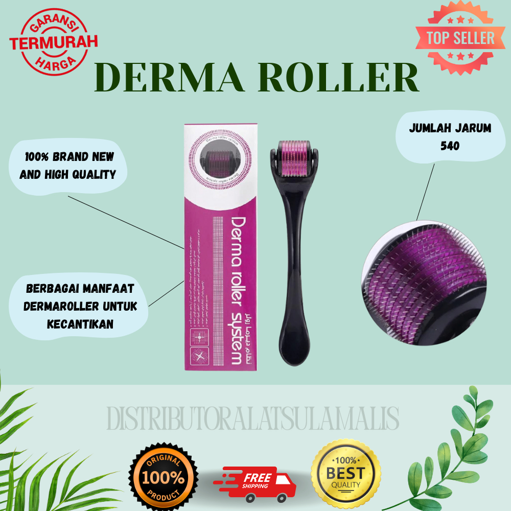 Jual [ORI HOLOGRAM] ALAT DERMAROLLER RAMBUT /WAJAH STEEL SKIN FACE ...