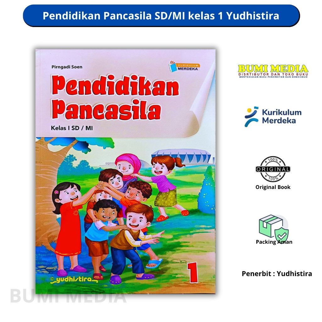 Jual Buku Pendidikan Pancasila SD/MI Kelas 1 Kurikulum Merdeka YUDHISTIRA | Shopee Indonesia